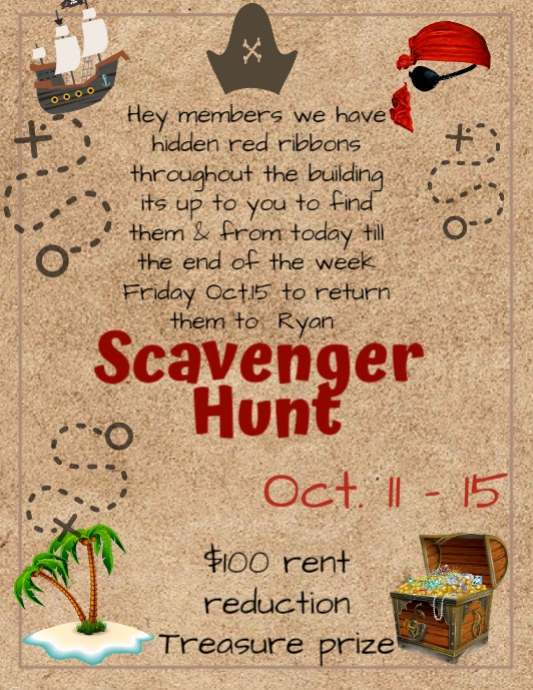 Copy of Brown paper treasure hunt design | PosterMyWall