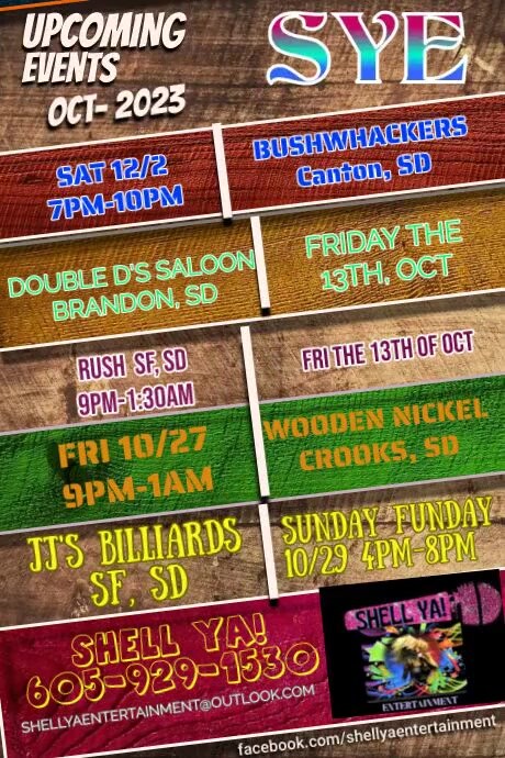 SYE OCT Upcoming SYE Events Poster (7) | PosterMyWall