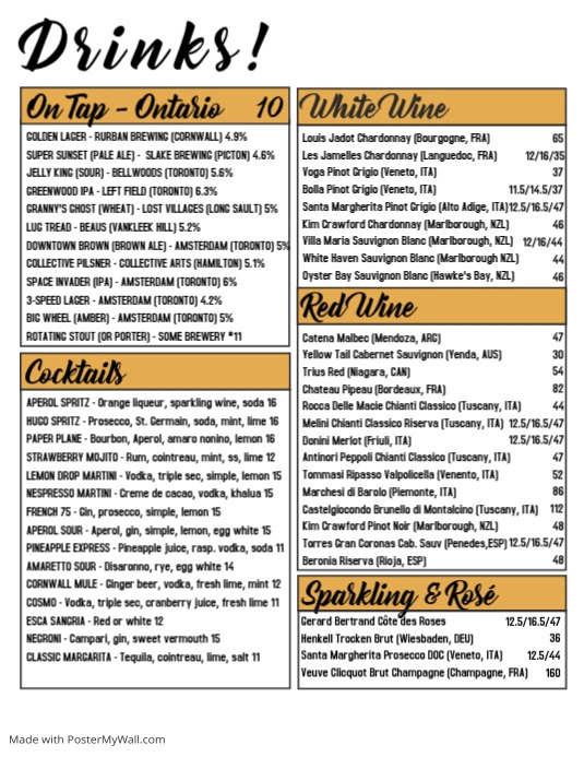 Copy of Copy of Simple Restaurant Menu Template | PosterMyWall