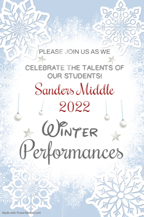 Sanders Middle Winter Performances | PosterMyWall