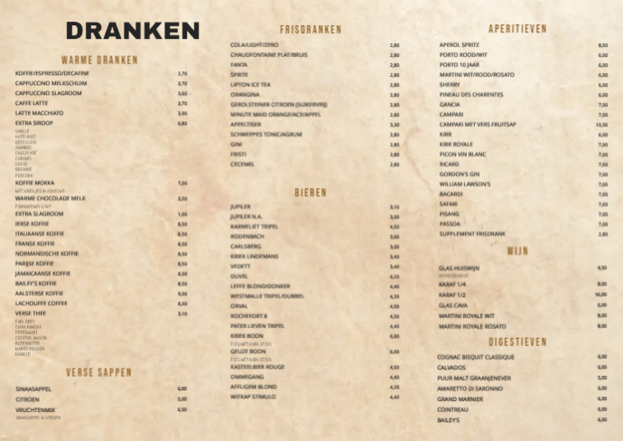 Drankenkaart | PosterMyWall