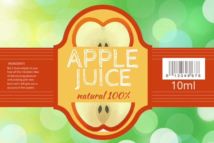 Apple Juice Label | PosterMyWall