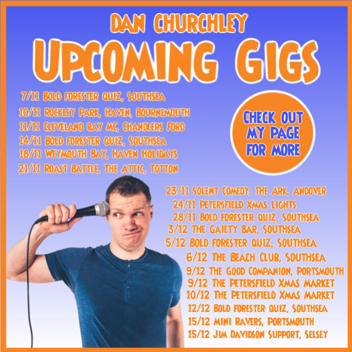 Upcoming gigs | PosterMyWall