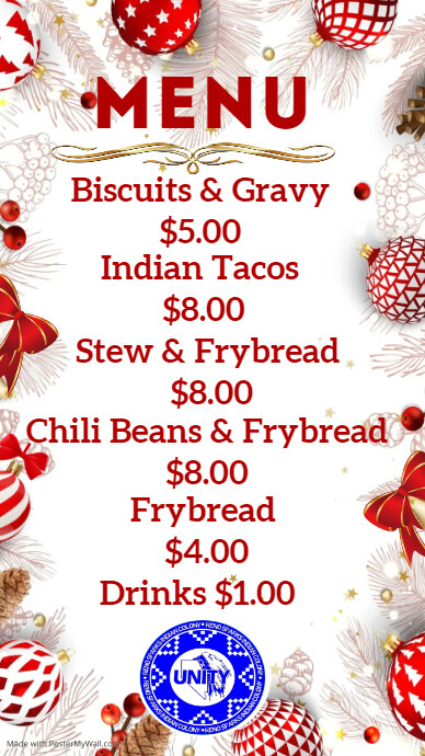 Christmas dinner menu ad template | PosterMyWall