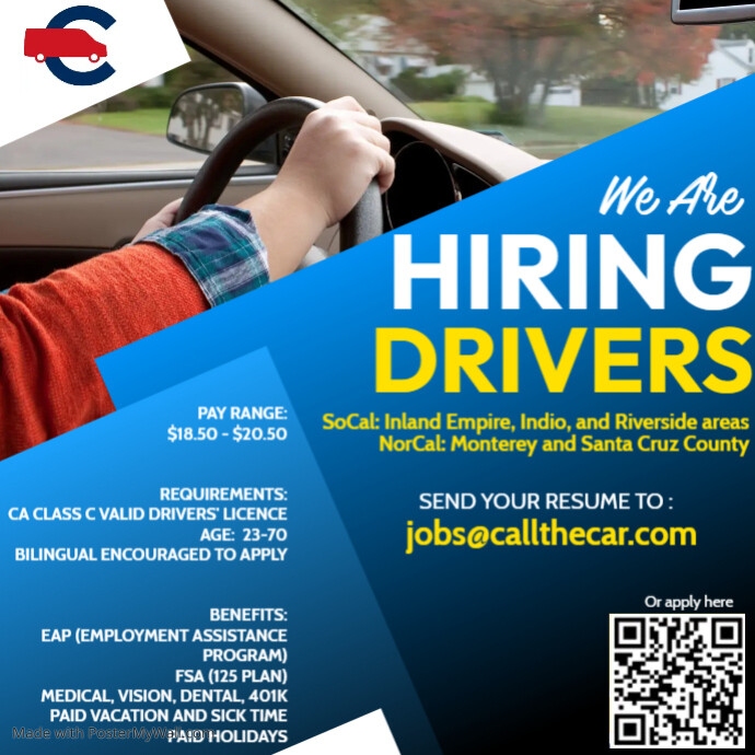 Driver hiring banner ad | PosterMyWall