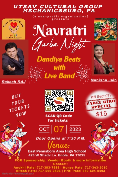 Copy of Navratri Garba Night Celebration Template | PosterMyWall