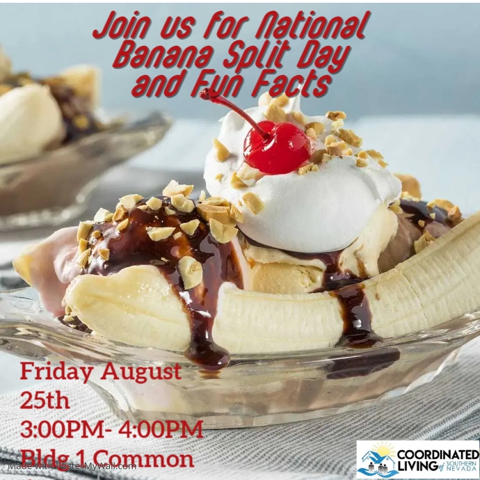 national banana split day | PosterMyWall