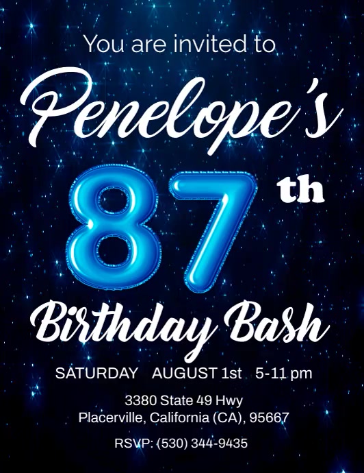 87th bday Template | PosterMyWall
