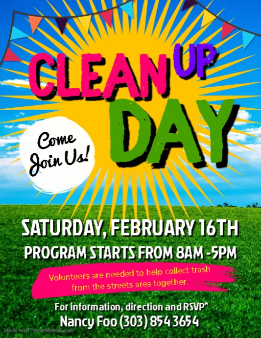 Clean Up Day Flyer | PosterMyWall