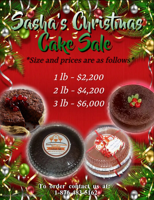 Christmas Cake Sale | PosterMyWall