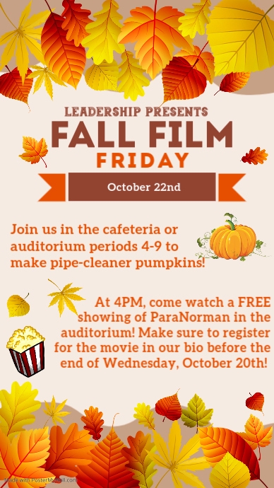 Fall Film Friday | PosterMyWall