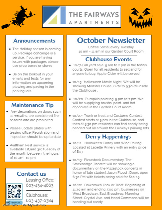 Copy of October Newsletter | PosterMyWall