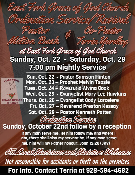 EFGOG Ordination Service | PosterMyWall