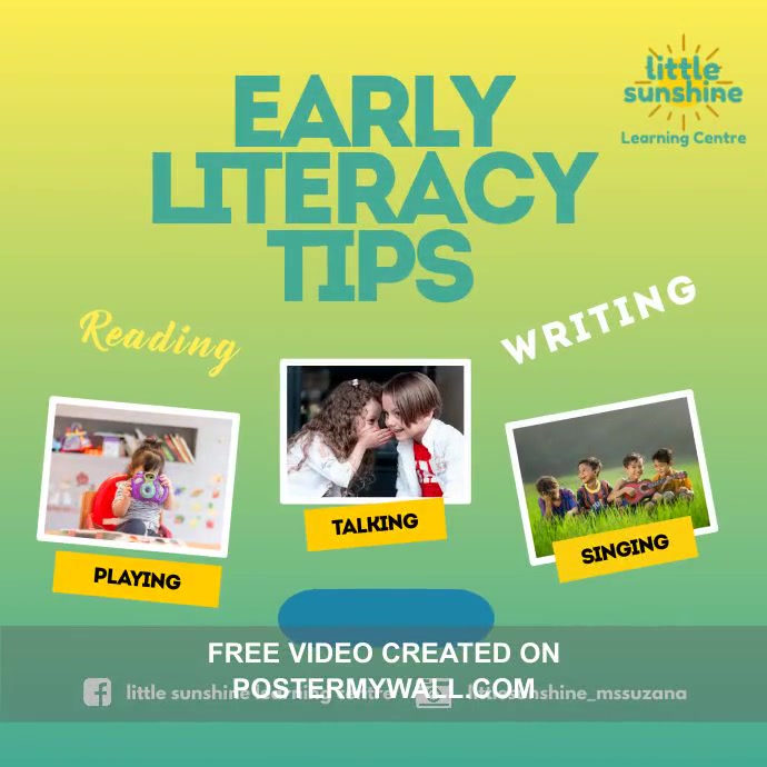 Copy of Early Literacy Tips video | PosterMyWall