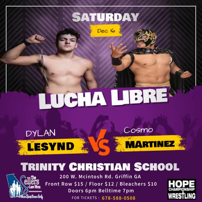 Purple Wrestling Night Square Video (1) | PosterMyWall