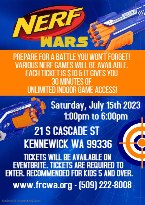 Nerf Birthday Invitation 4 | PosterMyWall