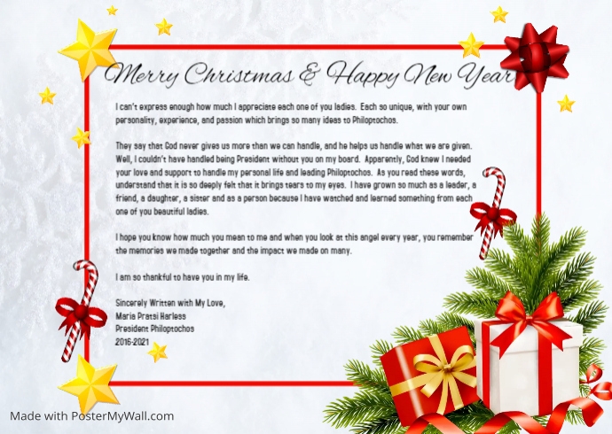 Copy of Merry Christmas Note to board | PosterMyWall