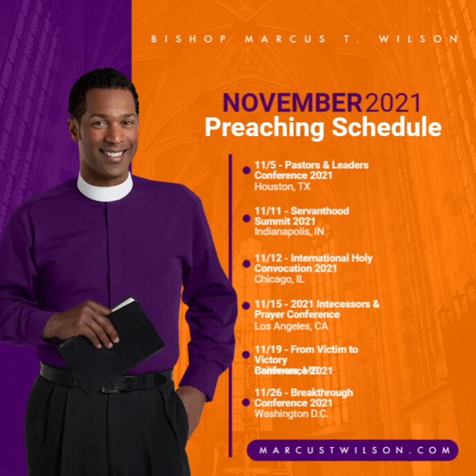 Copy of Preaching Schedule | PosterMyWall