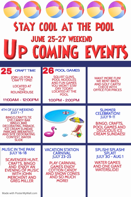 STAY COOL AT THE POOL | PosterMyWall