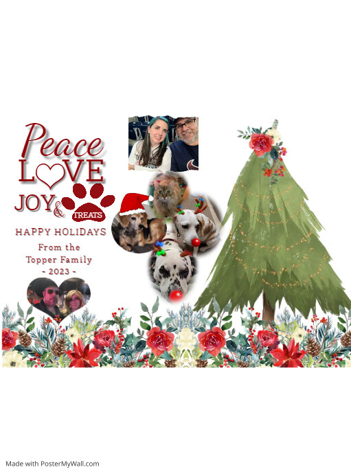 Merry Christmas for Dog Lovers Postcard | PosterMyWall