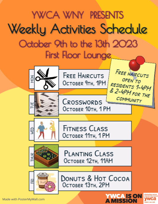 Weekly Activities Schedule (3) | PosterMyWall