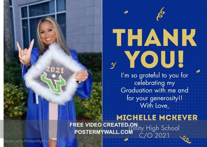 Copy of Graduation Celebration Thank You | PosterMyWall