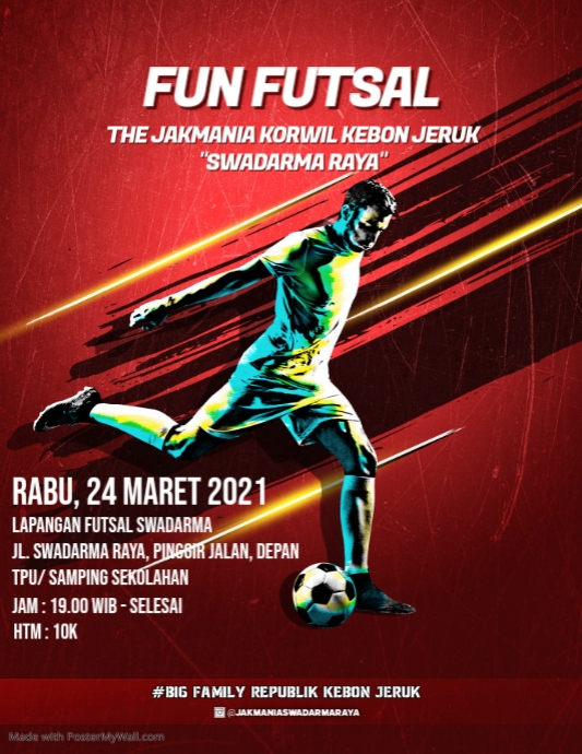 Salinan Soccer Futsal Football Tournament Flyer Poster Template ...