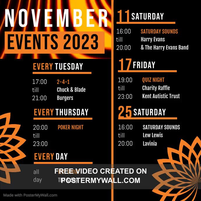 Upcoming Event Schedule | PosterMyWall