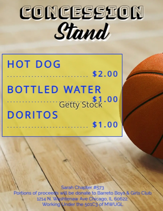 Concession Menu | PosterMyWall