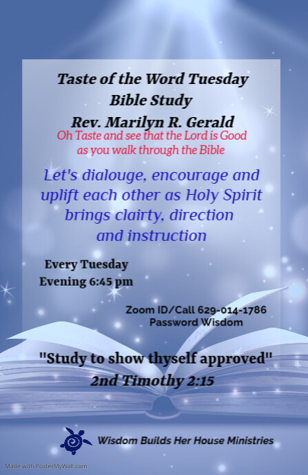 Tuesday Bible Study | PosterMyWall