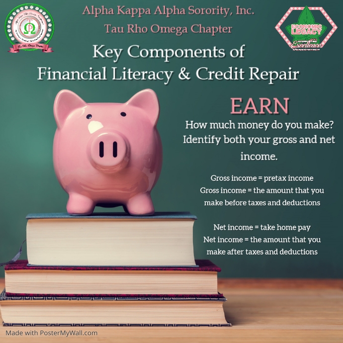 Financial Literacy - #1 Earn Post | PosterMyWall