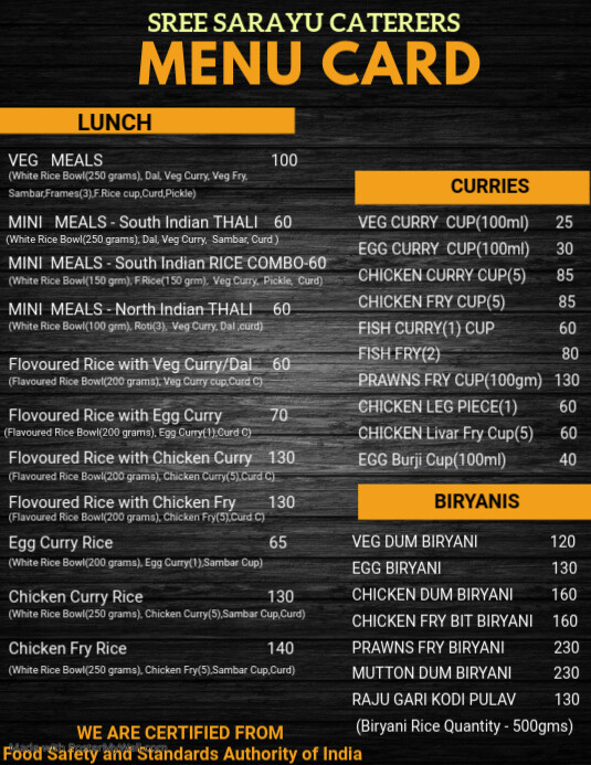 Copy of Restaurant Menu flyers | PosterMyWall