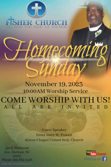 Homecoming Sunday | PosterMyWall
