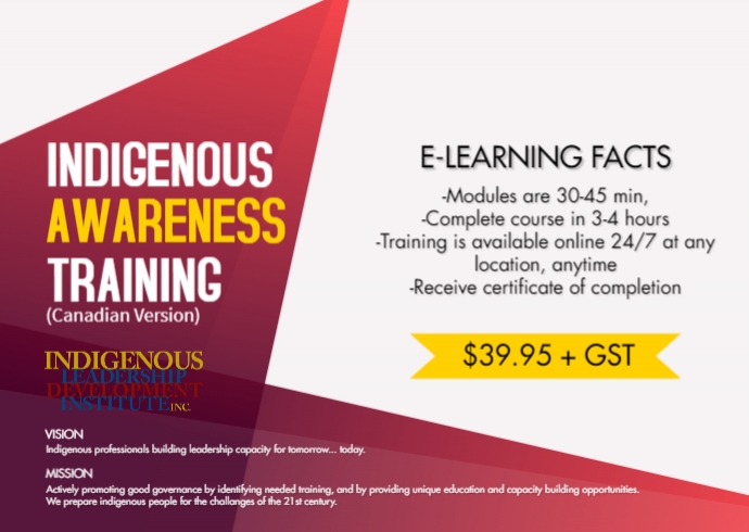 Indigenous Awareness Training 1/2 | PosterMyWall