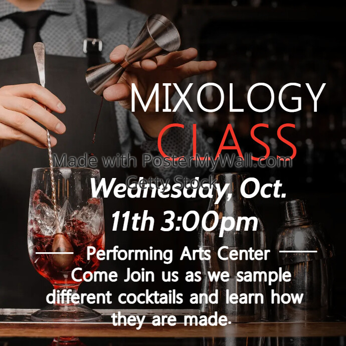 mixology classes advertisement | PosterMyWall