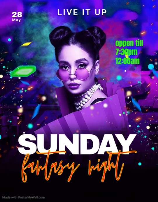 Sunday night party flyer | PosterMyWall