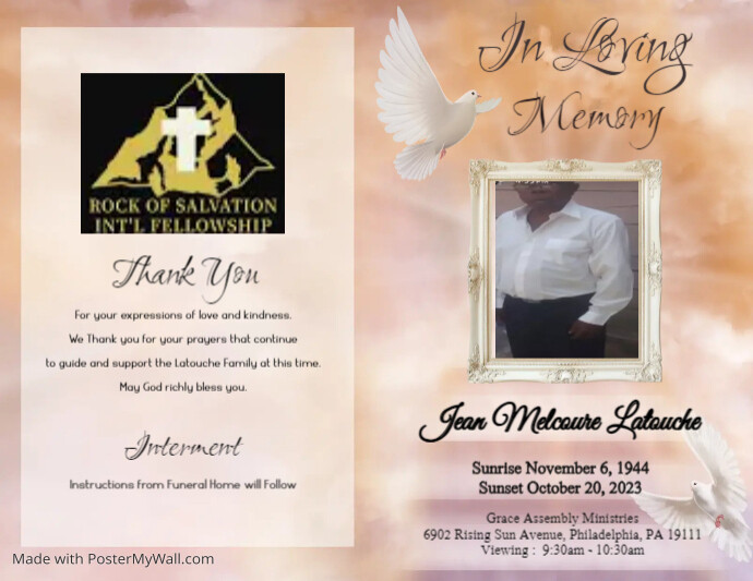 Copy of Funeral Program Template | PosterMyWall