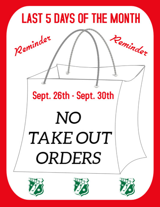 Take Out Only | PosterMyWall