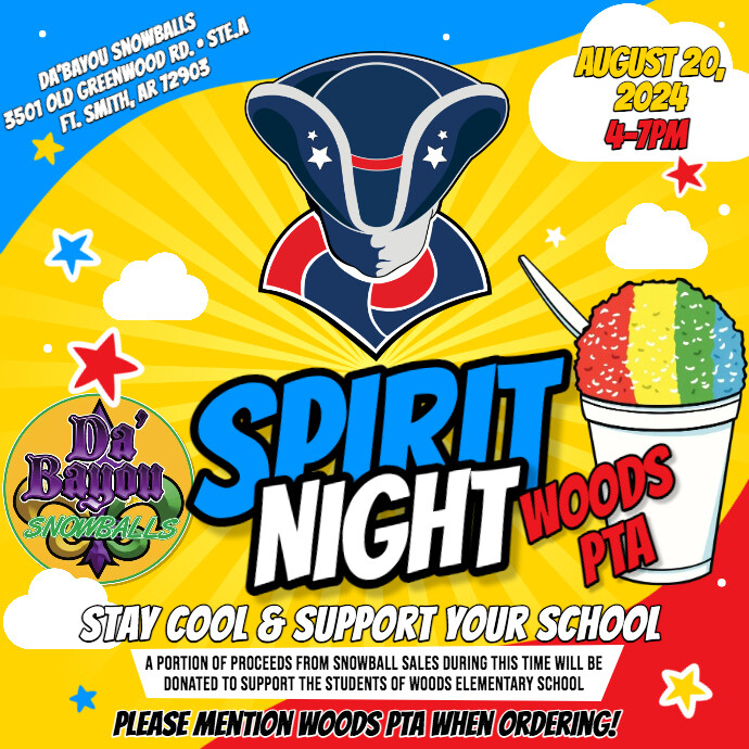 08.31.23 Spirit Night | PosterMyWall