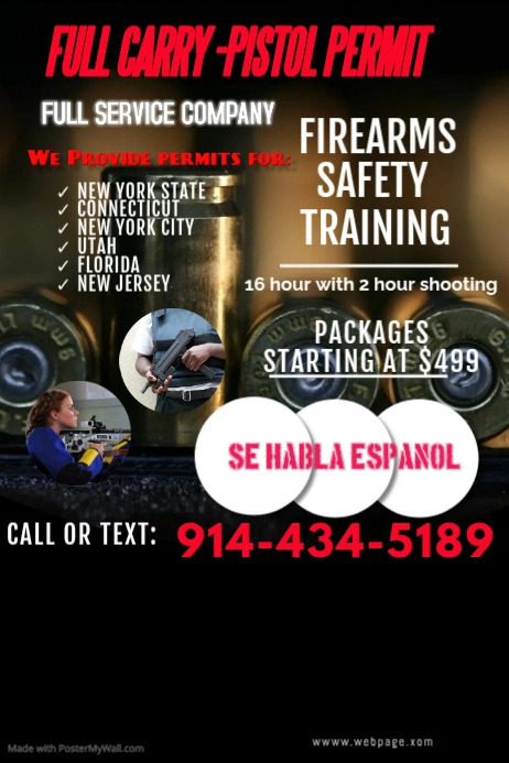 Firearms Safety Training Flyer Template | PosterMyWall