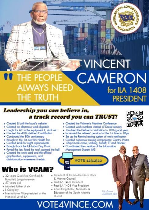 Blue and red flag political newsletter design | PosterMyWall