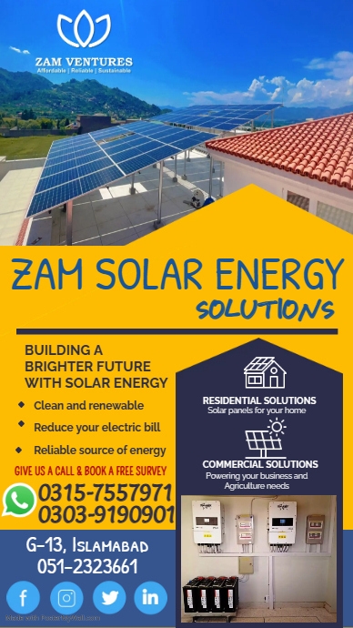 Yellow Solar Panels Ad Instagram Story Video (1) | PosterMyWall