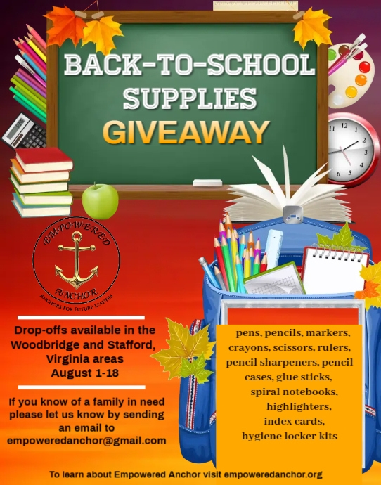 Back to School Supply Drive Flyer Template | PosterMyWall