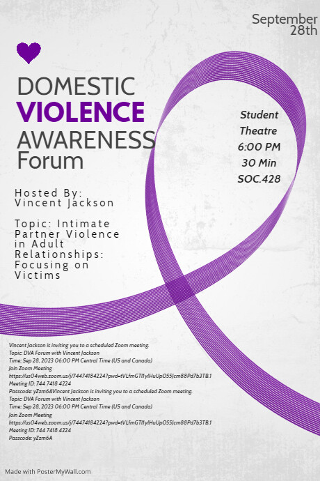 Domestic Violence Awareness event flyer | PosterMyWall