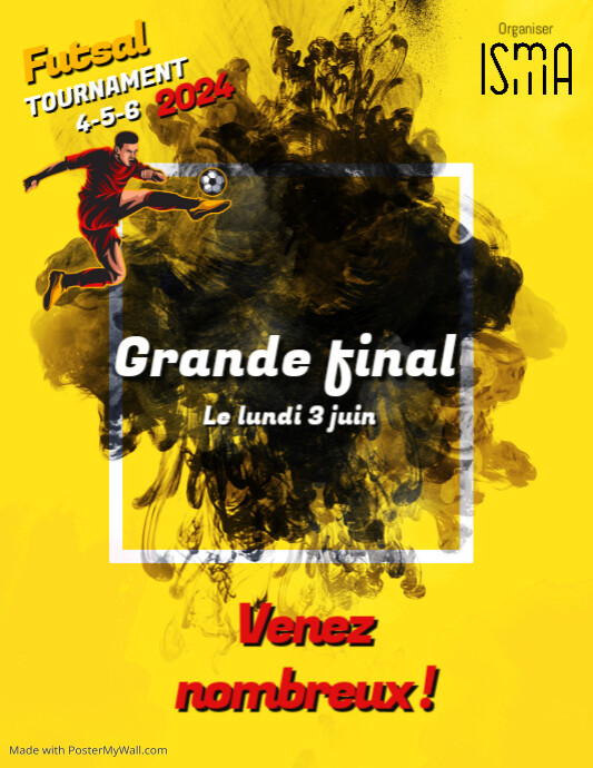 Soccer Futsal Tournament Flyer Poster | PosterMyWall