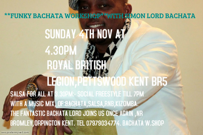 BACHATA WORKSHOP WITH SIMON-LORD-BACHATA | PosterMyWall