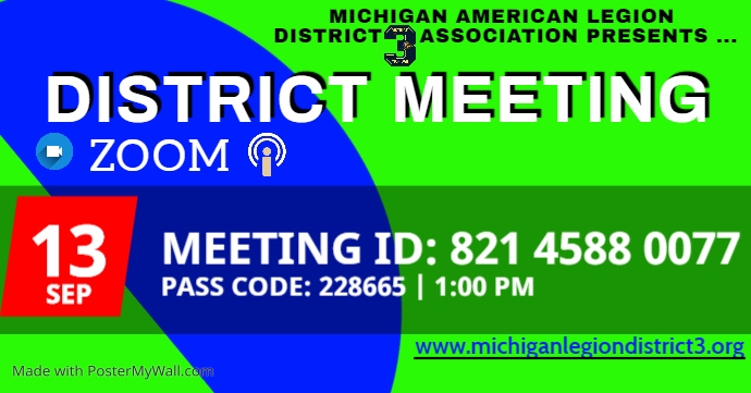 DISTRICT MEETING 9-13-2020 | PosterMyWall
