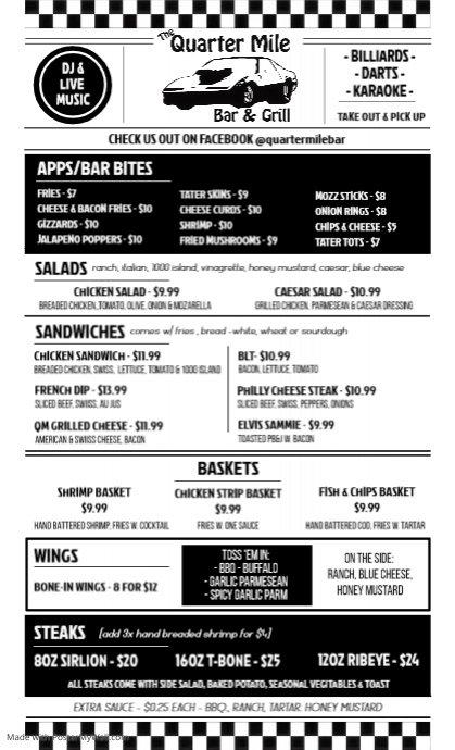 QM Menu Front | PosterMyWall