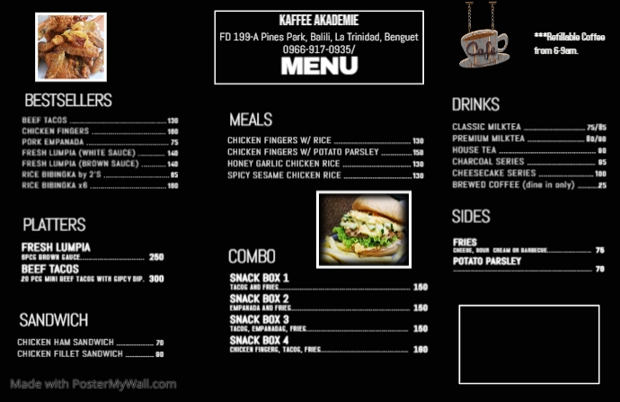 Copy of Simple Restaurant Menu Template | PosterMyWall