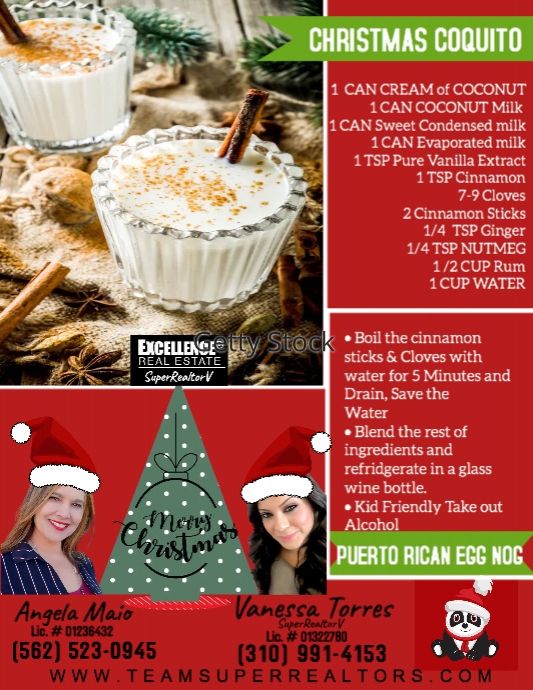 TeamChristmas Recipe Coquito | PosterMyWall